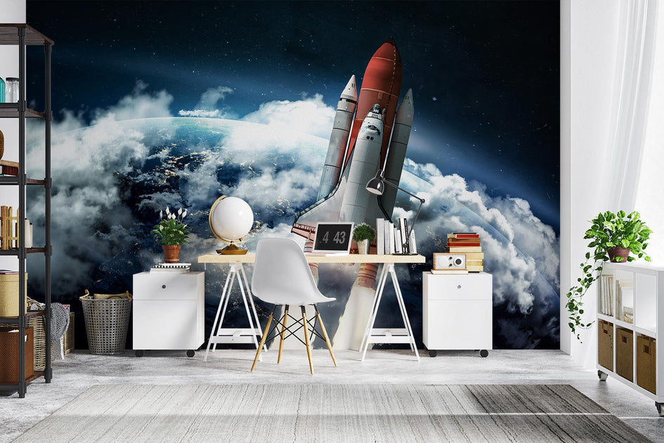 Space shuttle wall mural | Space Wallpaper | Mural Wonder – Mural Wonder